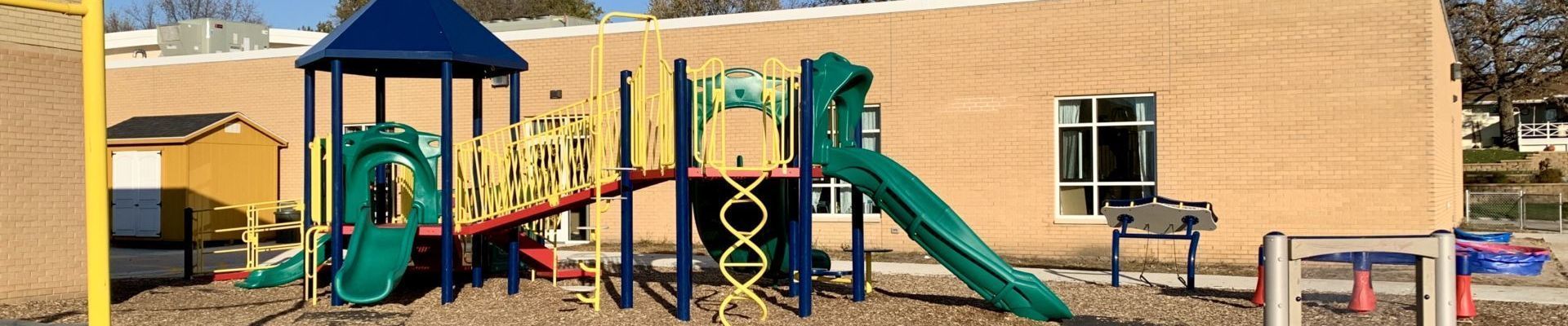 School Playground in Primary Colors - Clear… | Cunningham Recreation